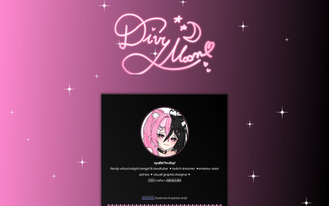 Divy Moon ˚ · . virtual catgirl camgirl